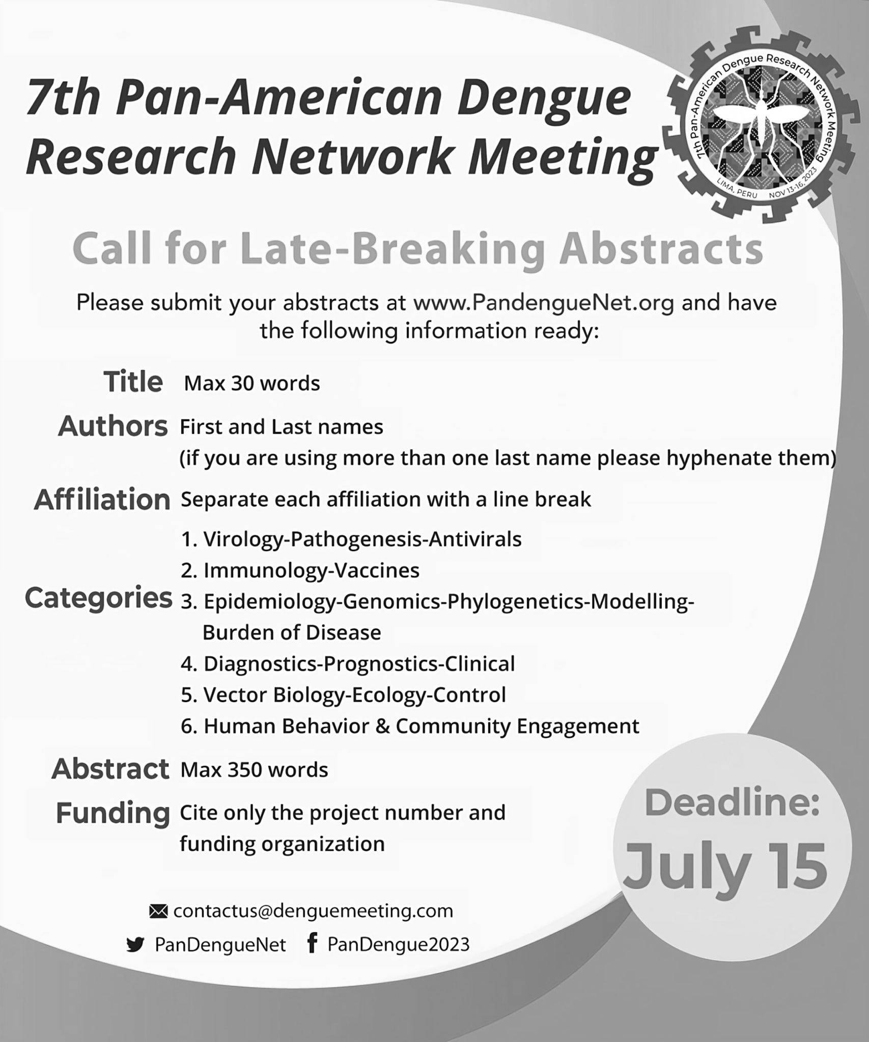 Pan American Dengue Research Network – Lima, Peru 2023